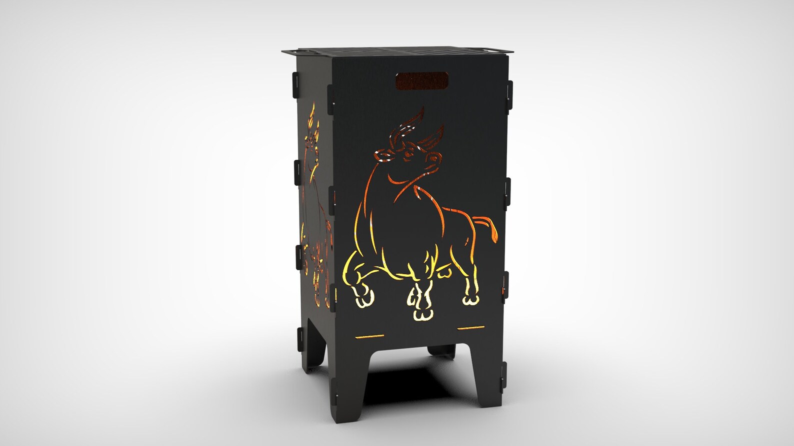 Bull Fire Pit Grill DXF Files for Plasma Laser CNC Fire - Etsy