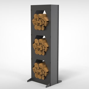 Firewood Rack V6 Hex H-63'', DXF Files for Plasma, Laser Cutting, CNC ...