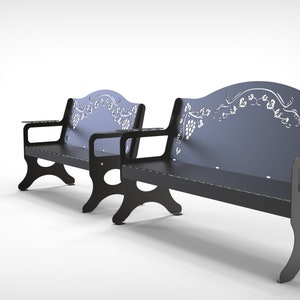 Garden Bench DXF Files for Plasma, Laser, Water Cutting or for CNC ...