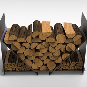 Firewood Rack V7, DXF Files for Plasma, Laser Cutting, CNC. Portable ...