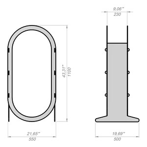 Firewood Rack V6 Ellipse H-43'', DXF Files for Plasma, Laser Cutting ...