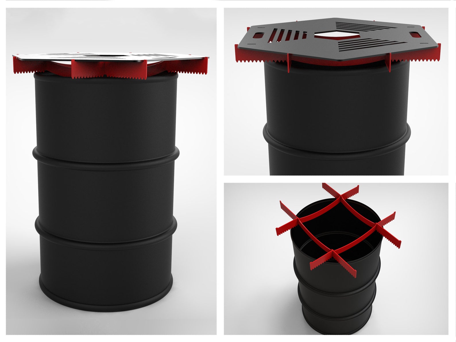 Hexagon Fire Plate 80 Cm for Fire Barrel and Kettle Barbecue | Etsy