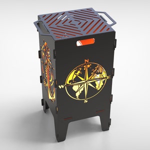 Compass and Anchor Fire Pit Grill DXF Files for Plasma, Laser, CNC ...