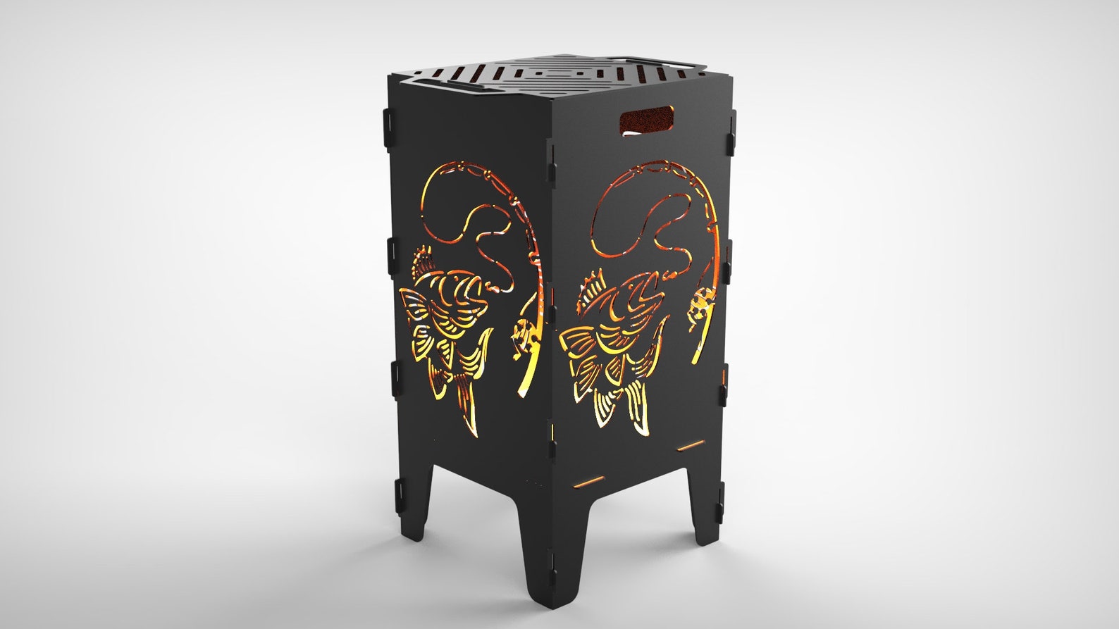 Fish Fishing Fire Pit Grill DXF Files for Plasma Laser CNC - Etsy