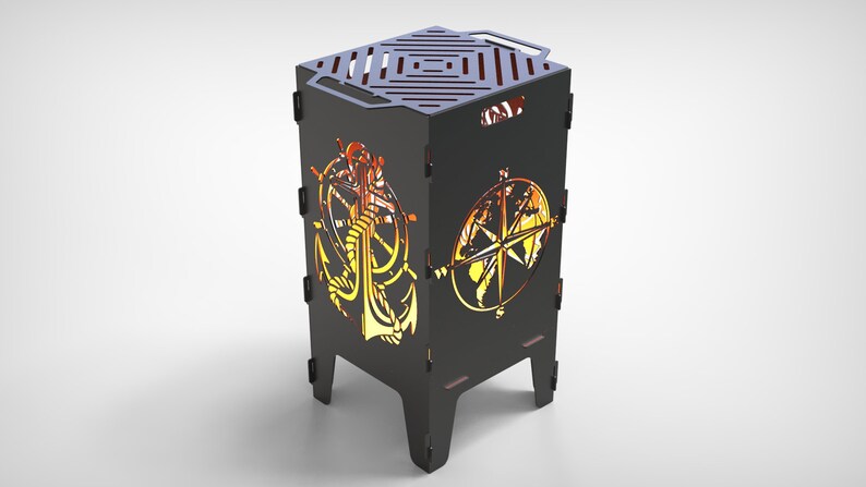 Compass and Anchor Fire Pit Grill DXF Files for Plasma Laser - Etsy