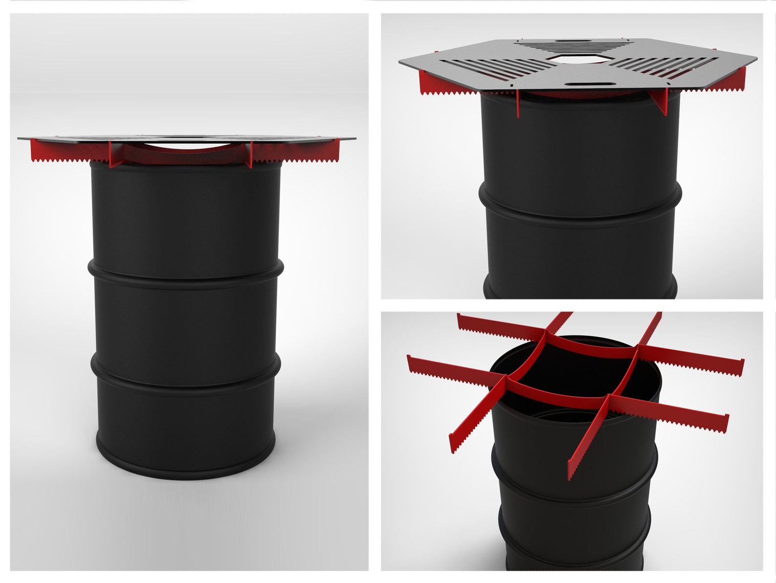 Hexagon Fire Plate 100 Cm for Fire Barrel and Kettle Barbecue - Etsy