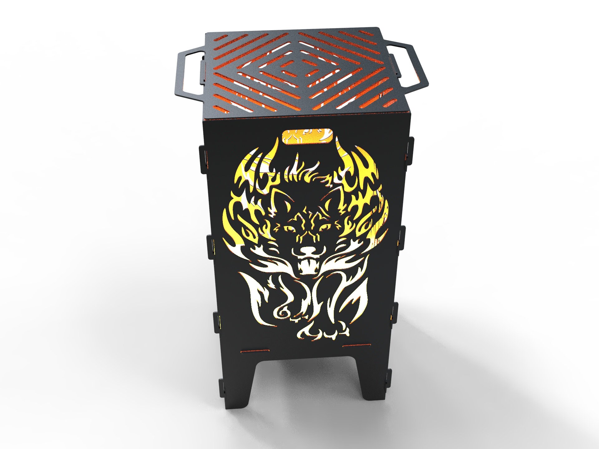 Fire Wolf Fire Pit Grill DXF Files for Plasma Laser CNC - Etsy