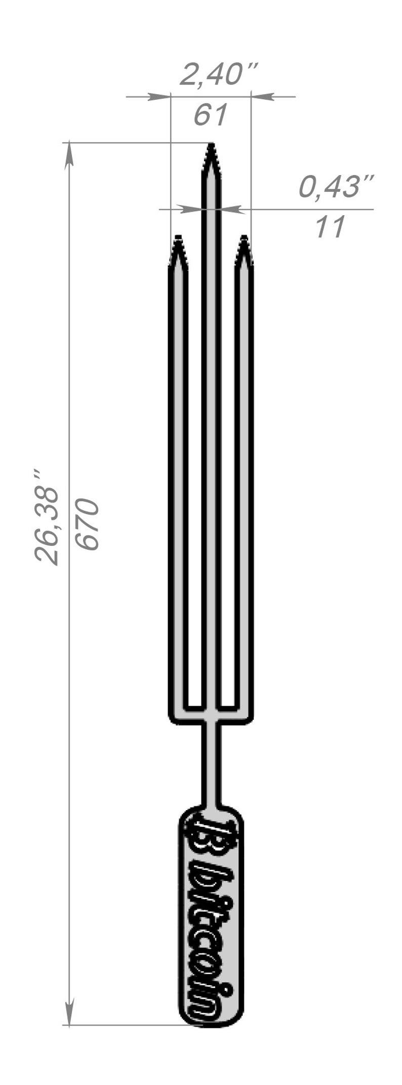 Skewers Trident Bitcoin DXF Files for Plasma Laser CNC. - Etsy