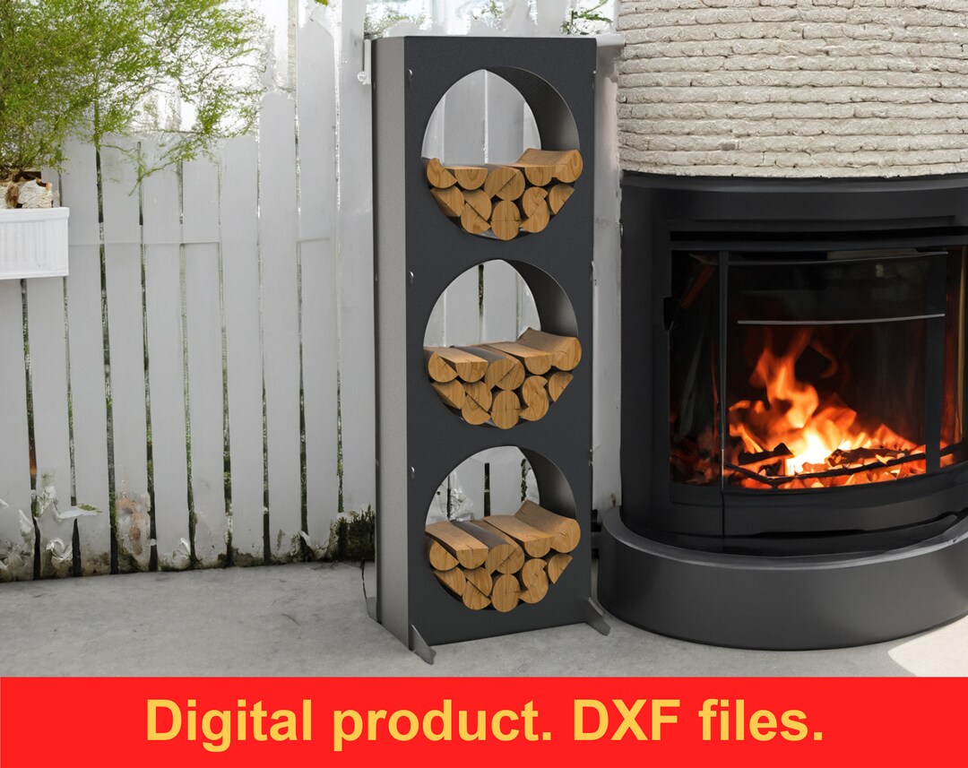 Firewood Rack V6 Circle H-63'', DXF Files for Plasma, Laser Cutting ...