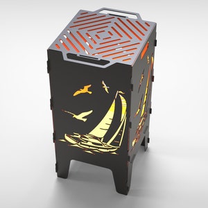 Sailboat Fire Pit Grill DXF Files for Plasma, Laser, CNC, Fire Pit ...