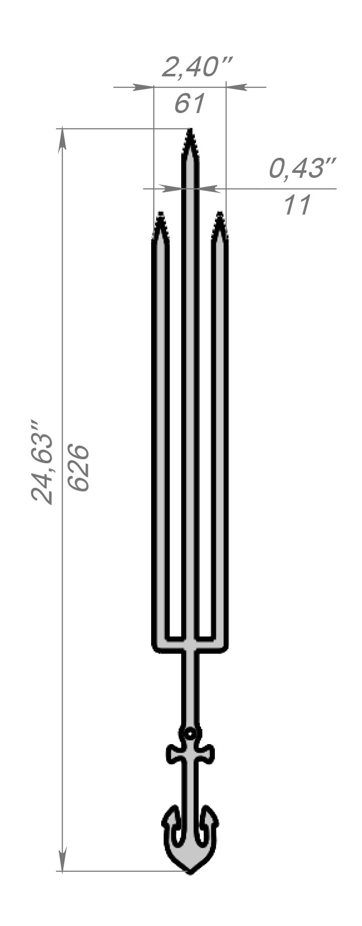 Skewers Trident Anchor DXF Files for Plasma Laser CNC. - Etsy