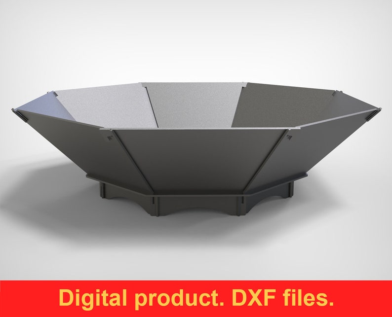 Octagon Fire Pit V2 DXF Files for Plasma Laser Cutting CNC. | Etsy
