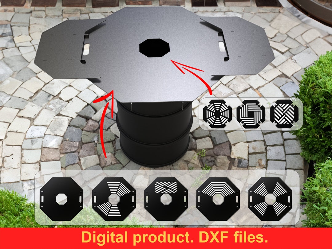 Octagon Fire Plate 100 Cm for Fire Barrel and Kettle Barbecue Grill ...