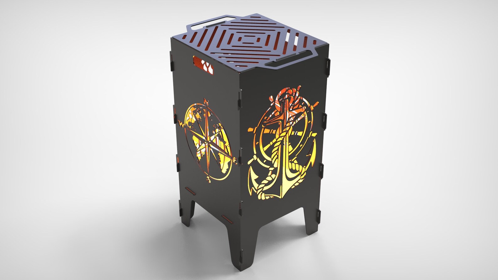 Compass and Anchor Fire Pit Grill DXF Files for Plasma Laser | Etsy