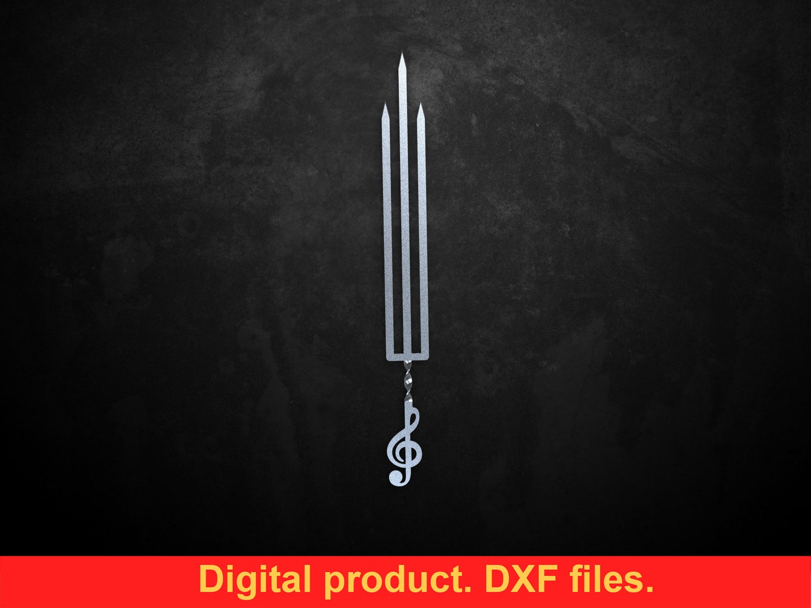 Skewers Trident Treble Clef DXF Files for Plasma Laser CNC. - Etsy