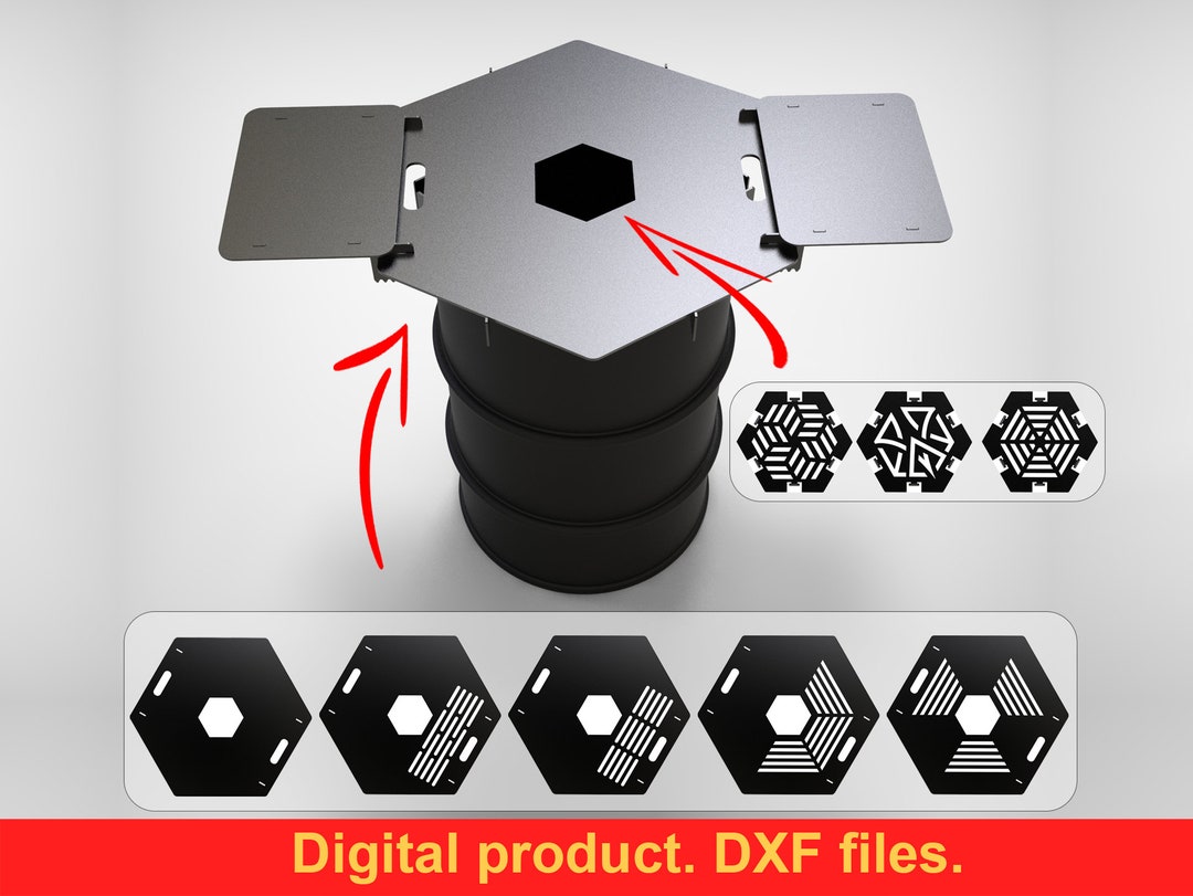 Hexagon Fire Plate 80 Cm for Fire Barrel and Kettle Barbecue - Etsy