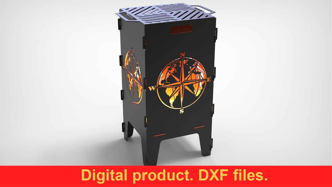 Compass Fire Pit Grill DXF Files for Plasma Laser CNC Fire - Etsy