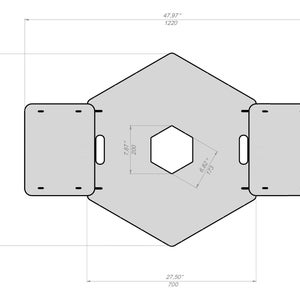 Hexagon Fire Plate 80 Cm for Fire Barrel and Kettle Barbecue Grill ...