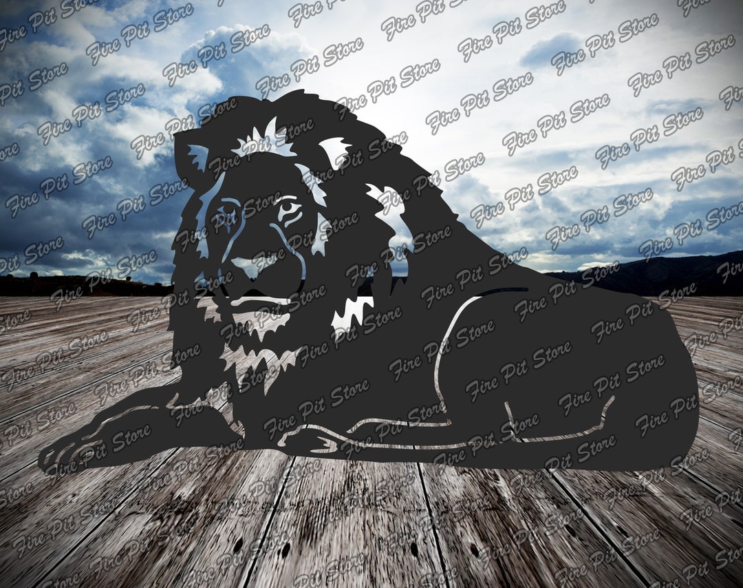 Lion V1. Vector Art File. Digital Files Dxf, Svg, Png, Ai, Eps, Cdr for ...