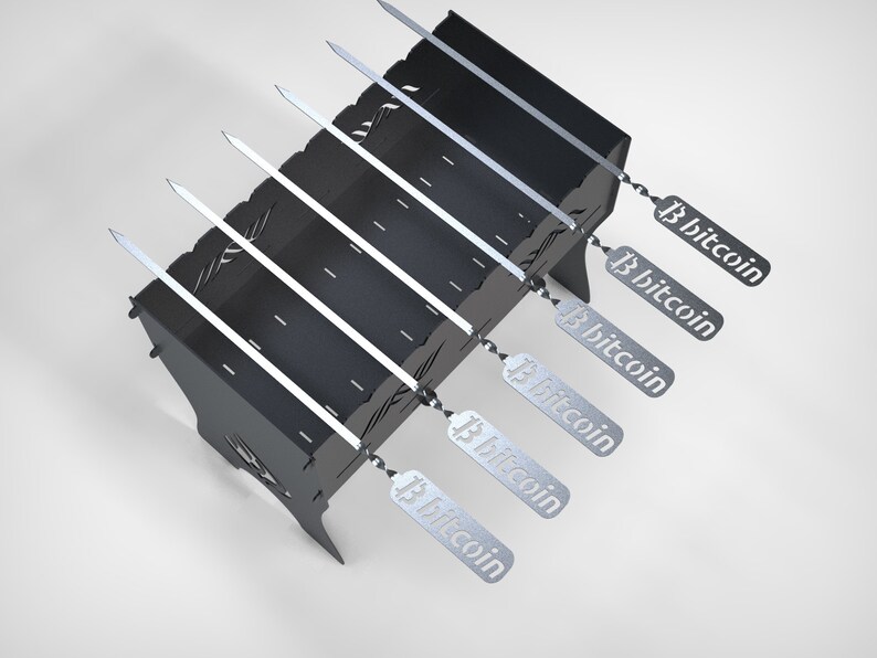 Skewers Bitcoin DXF Files for Plasma Laser CNC. Kebab - Etsy