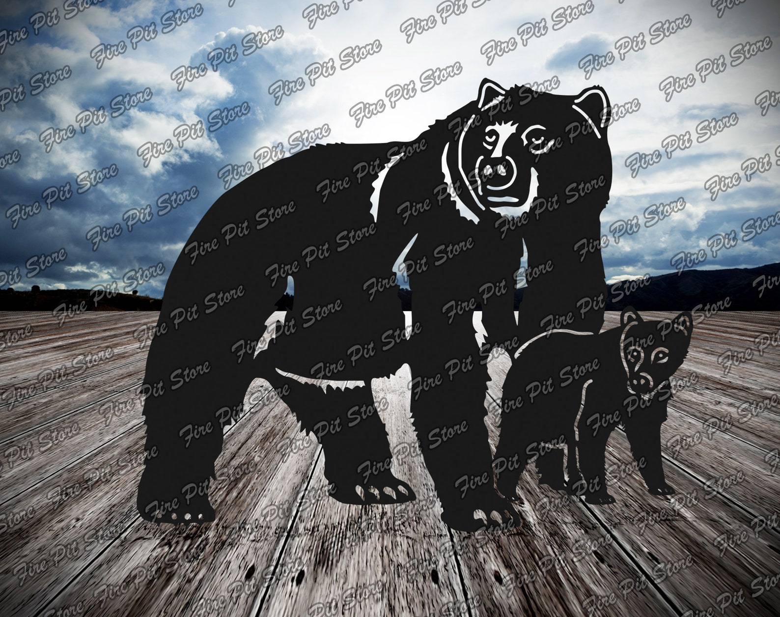 Bear V8. Vector Art File. Digital Files Dxf Svg Png Ai - Etsy