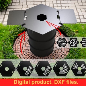 Hexagon Fire Plate 80 Cm for Fire Barrel and Kettle Barbecue Grill ...