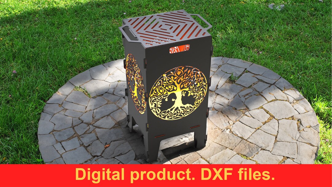 Tree of Life Fire Pit Grill DXF Files for Plasma, Laser, CNC, Fire Pit ...
