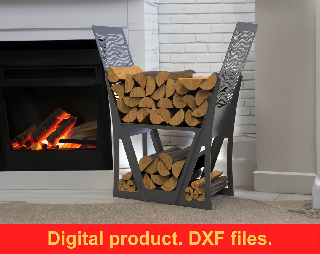 Firewood Rack V1 Modern, DXF Files for Plasma, Laser Cutting, CNC ...