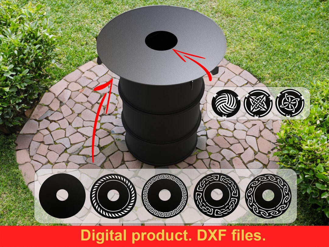 Round V2 Fire Plate 80 Cm for Fire Barrel and Kettle Barbecue Grill ...