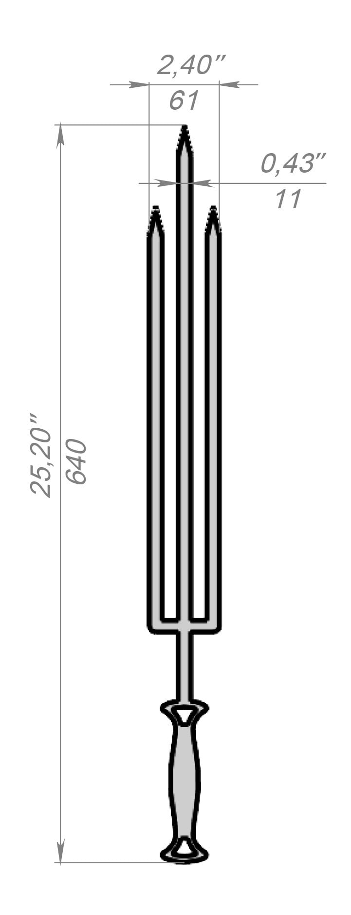 Skewers trident Dirk DXF files for plasma laser CNC. Kebab | Etsy