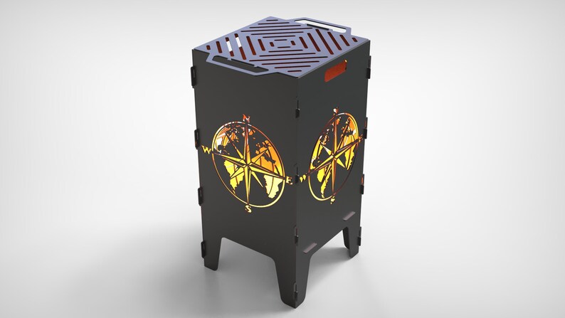 Compass Fire Pit Grill DXF Files for Plasma Laser CNC Fire - Etsy