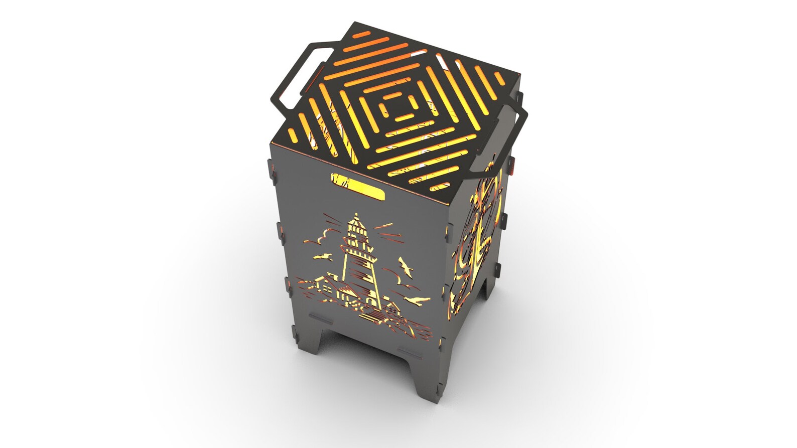 Lighthouse and Anchor Fire Pit Grill DXF Files for Plasma | Etsy