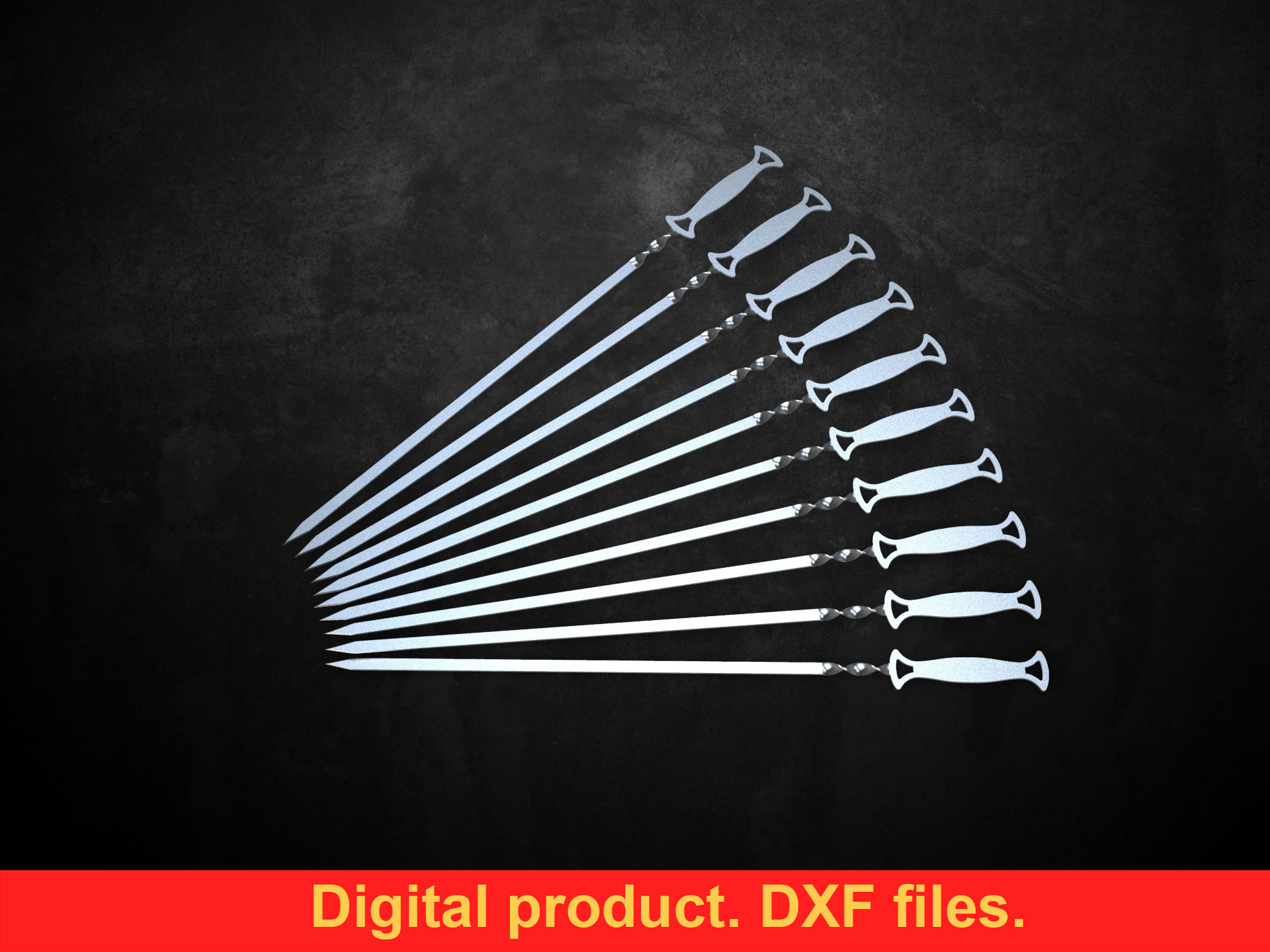 Skewers Dirk DXF Files for Plasma Laser CNC. Kebab Skewers | Etsy