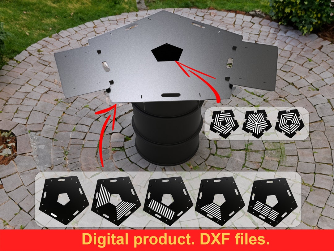 Pentagon Fire Plate 100 Cm for Fire Barrel and Kettle Barbecue Grill ...