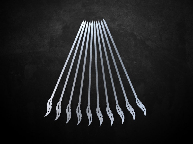 Skewers Feather DXF Files for Plasma Laser CNC. Kebab - Etsy