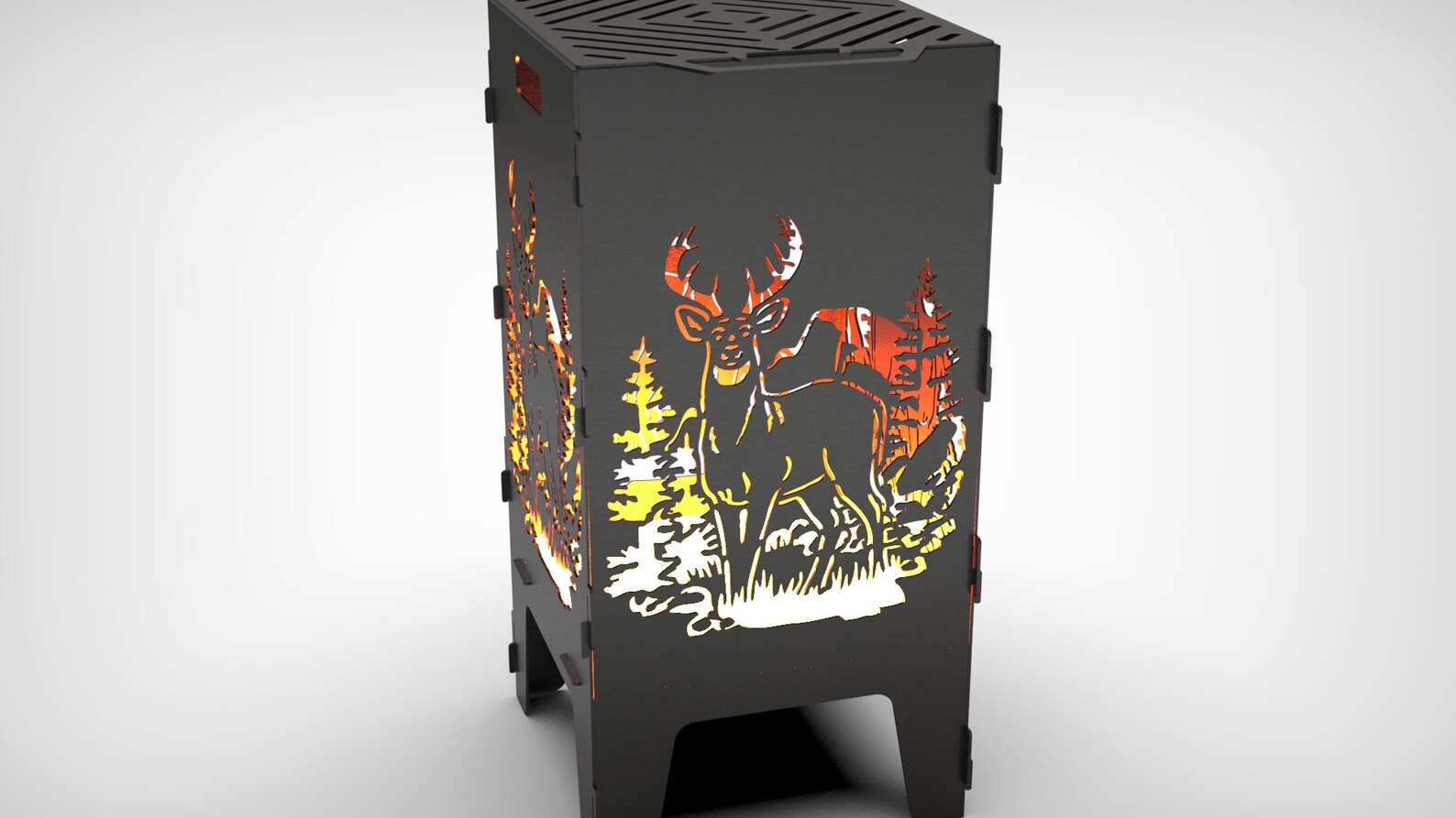 Deer, Nature Fire Pit Grill DXF Files for Plasma, Laser, CNC, Fire Pit ...