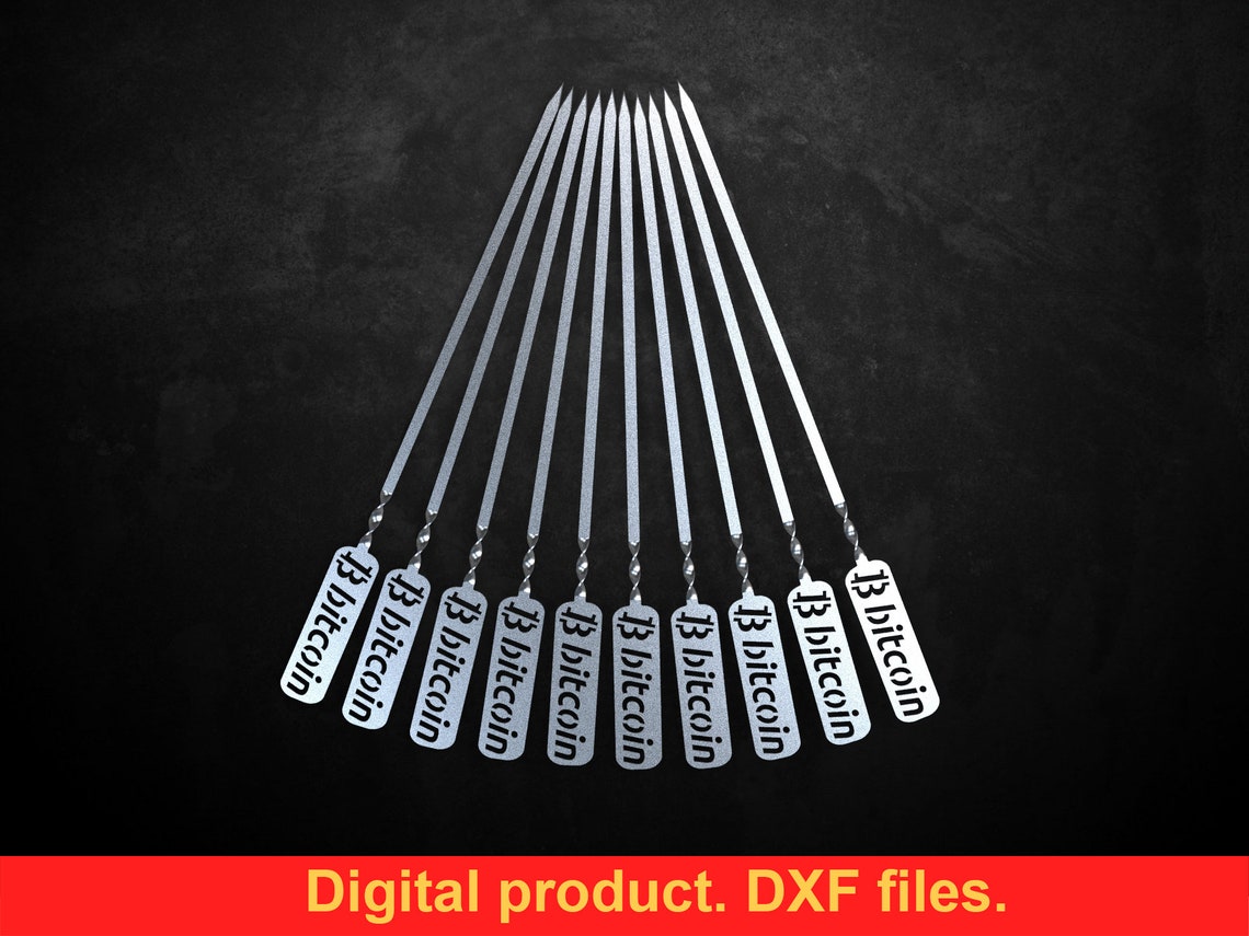 Skewers Bitcoin DXF Files for Plasma Laser CNC. Kebab - Etsy