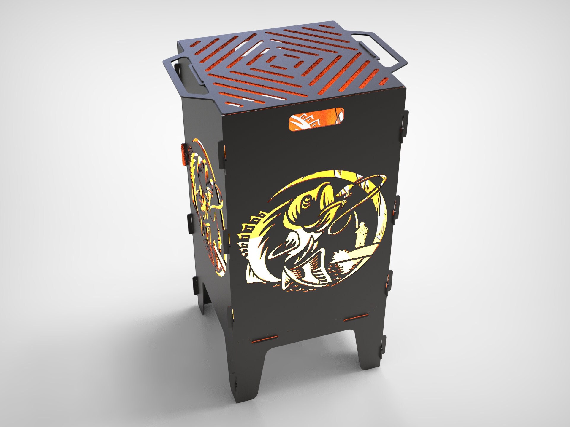 Fishing V3 Fire Pit Grill DXF Files for Plasma Laser CNC - Etsy Canada
