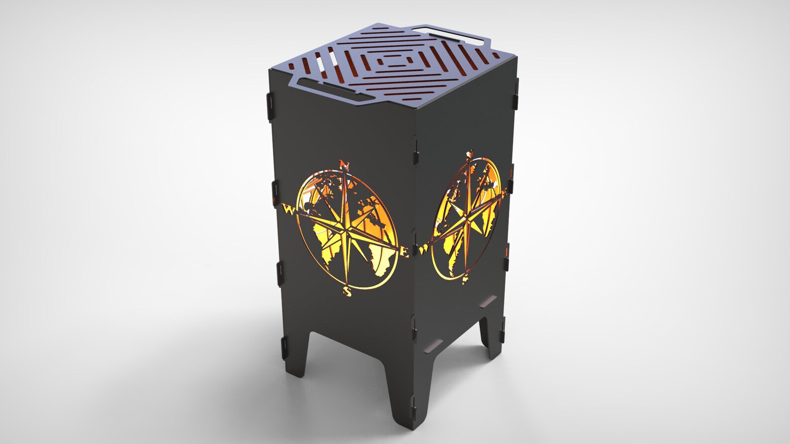 Compass Fire Pit Grill DXF Files for Plasma Laser CNC Fire - Etsy