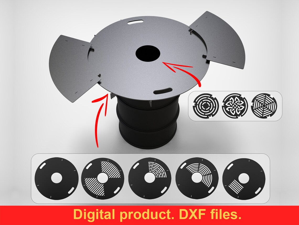 Round Fire Plate 100 Cm for Fire Barrel and Kettle Barbecue | Etsy