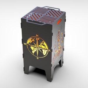 Lighthouse and Compass Fire Pit Grill DXF Files for Plasma, Laser, CNC ...