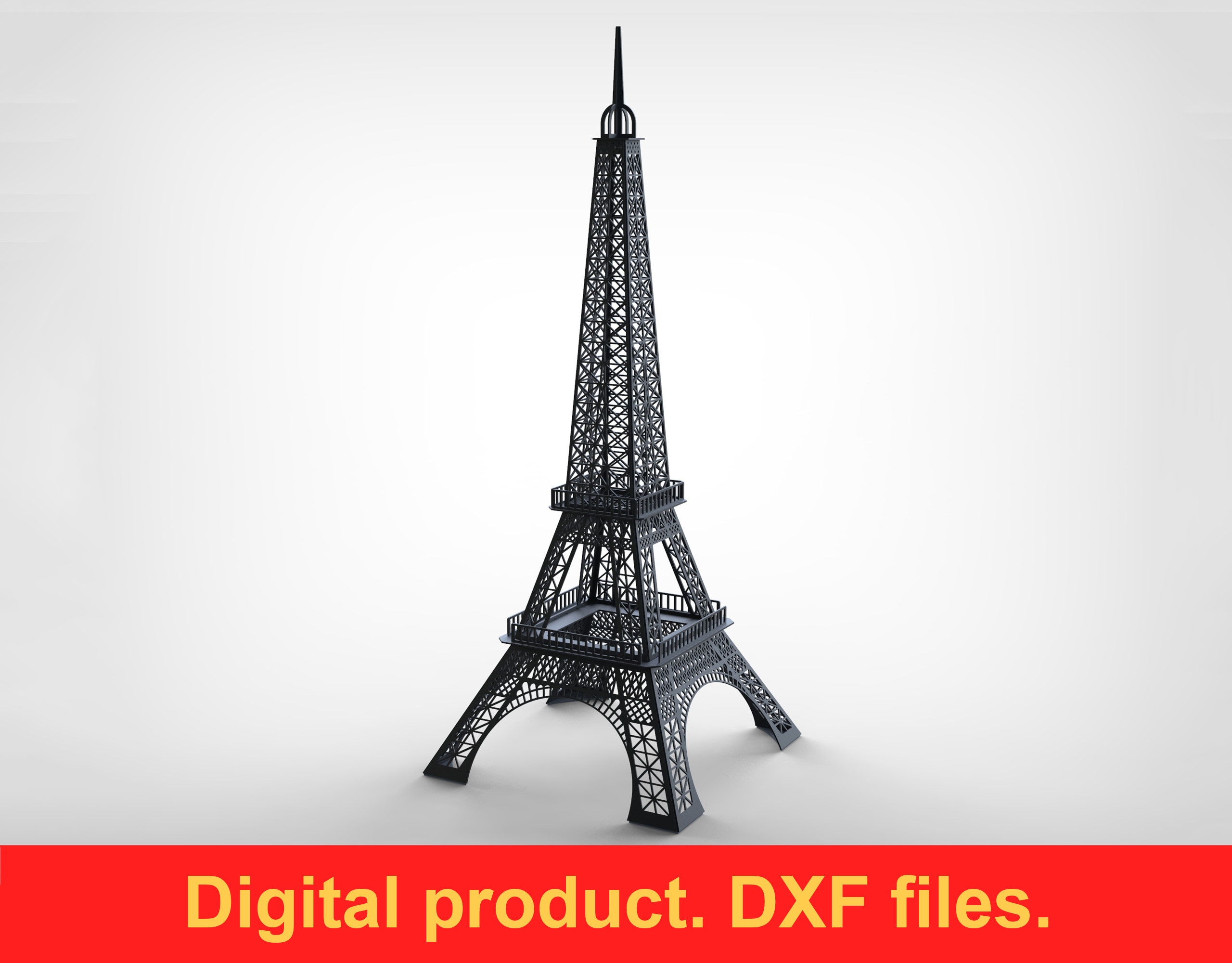 Eiffel Tower Garden Decor DXF Files for Plasma Laser Water | Etsy