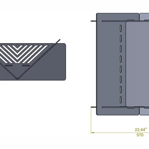 Fire Pit Quadro Line 23" DXF Files for Plasma, Laser Cutting, CNC. Fire ...