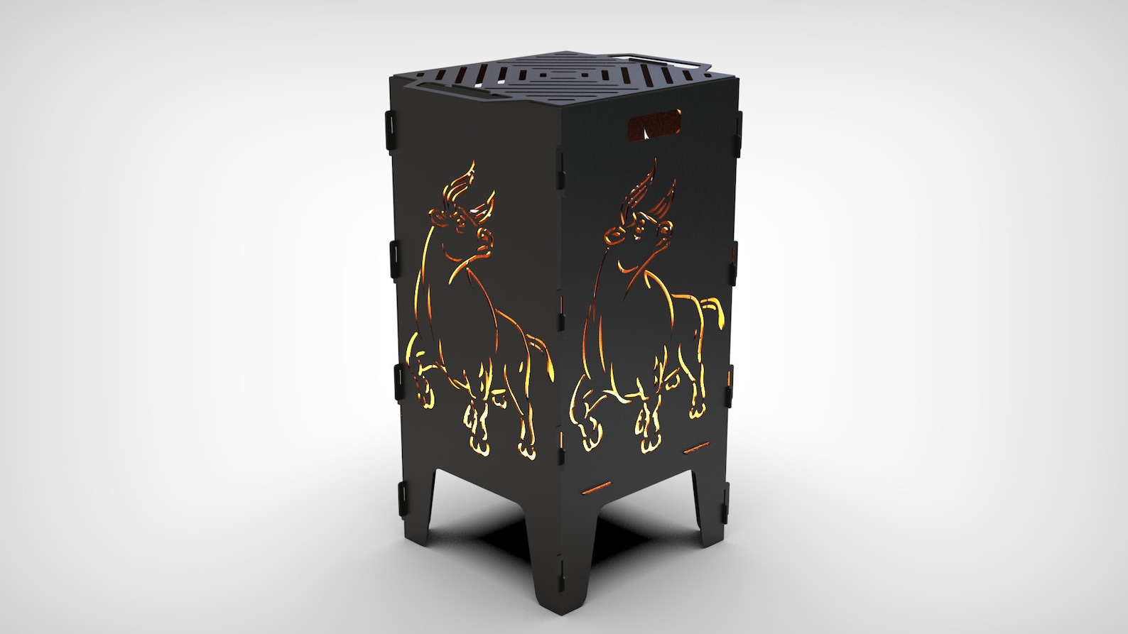 Bull Fire Pit Grill DXF Files for Plasma Laser CNC Fire - Etsy