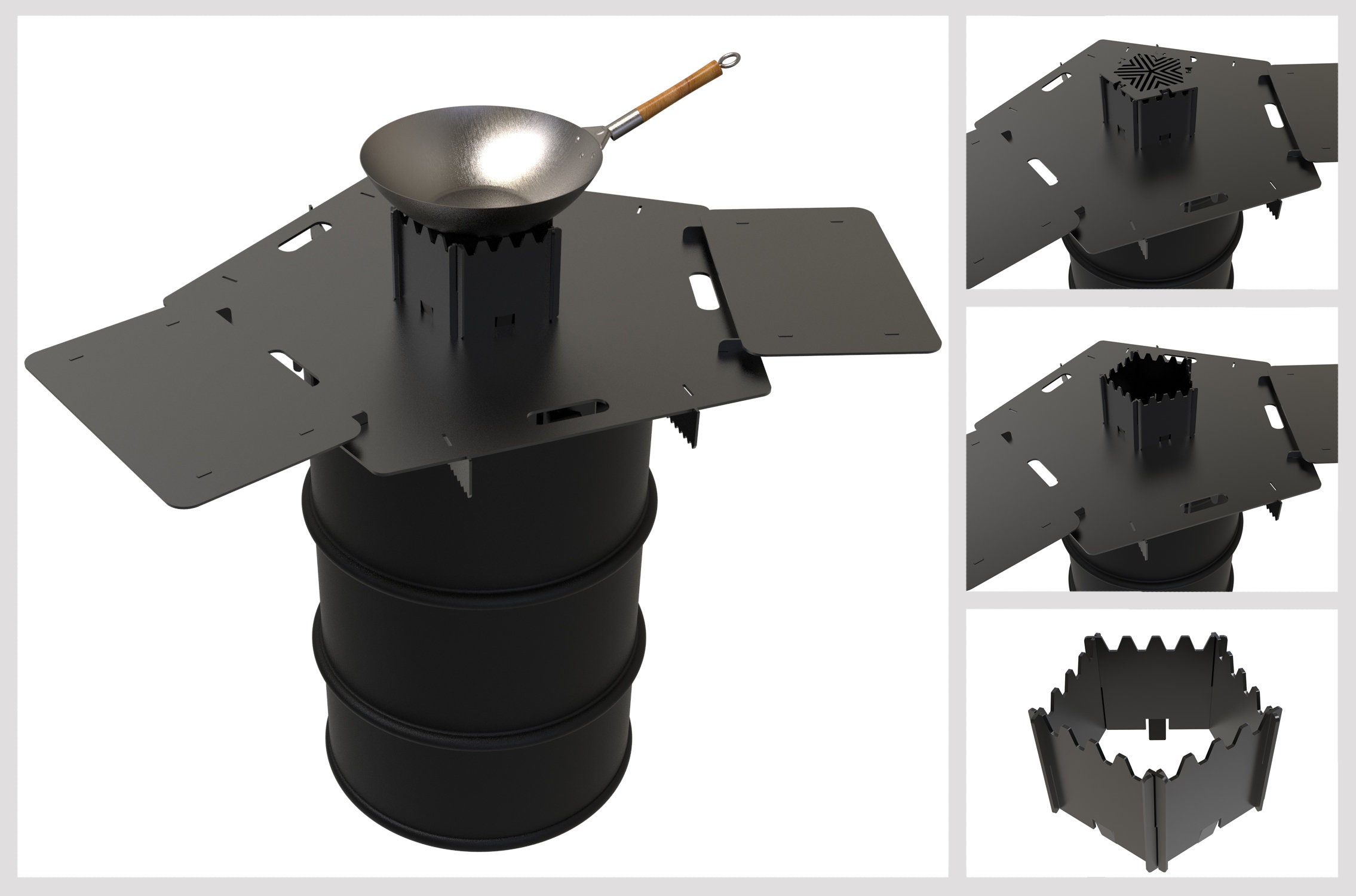 Pentagon Fire Plate 100 Cm for Fire Barrel and Kettle Barbecue - Etsy