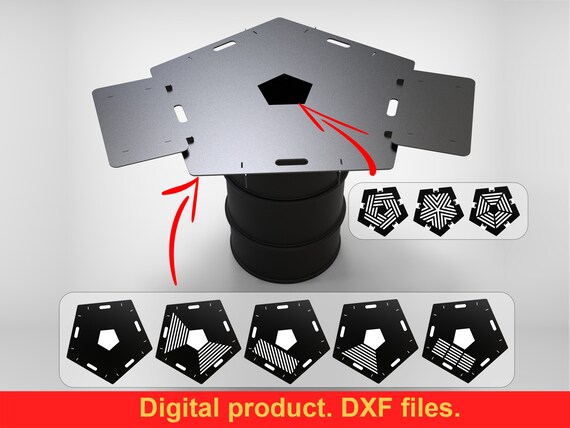 Pentagon Fire Plate 100 Cm for Fire Barrel and Kettle Barbecue - Etsy