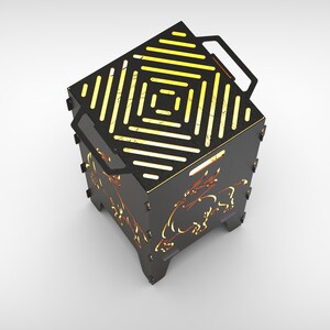 Bull Fire Pit Grill DXF Files for Plasma, Laser, CNC, Fire Pit. Mangal ...