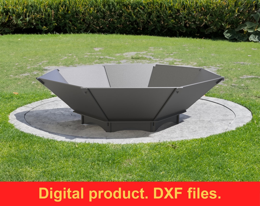Octagon Fire Pit V2 DXF Files for Plasma, Laser Cutting, CNC. Fire Pit ...
