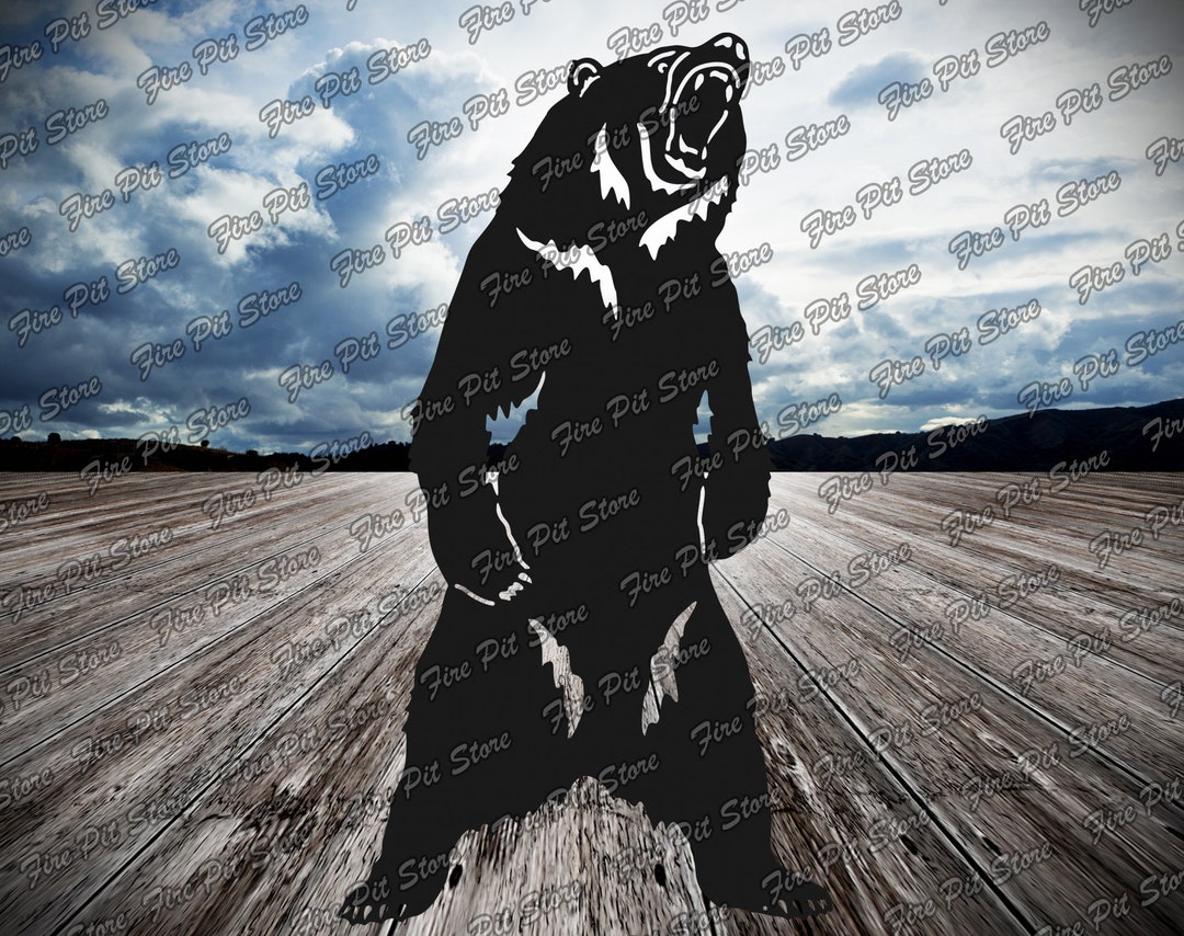 Bear V6. Vector Art File. Digital Files Dxf, Svg, Png, Ai, Eps, Cdr for ...