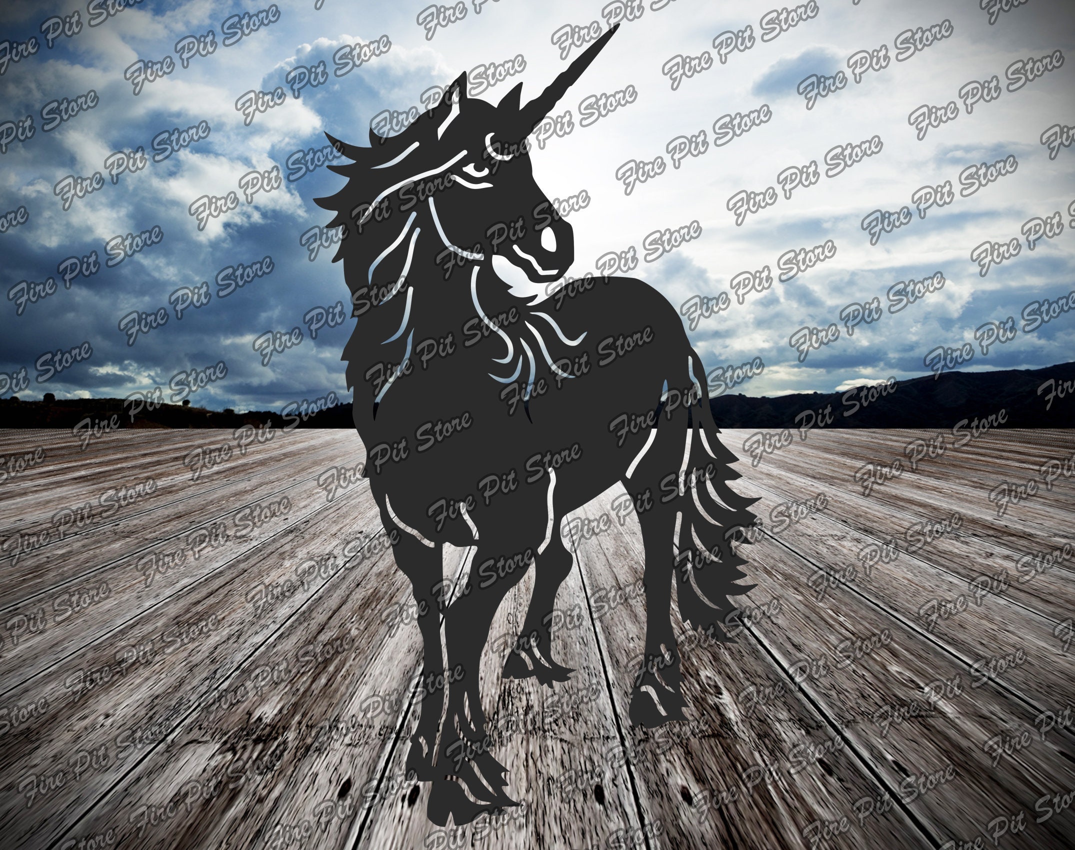 Unicorn V1. Vector Art File. Digital Files Dxf Svg Png Ai - Etsy
